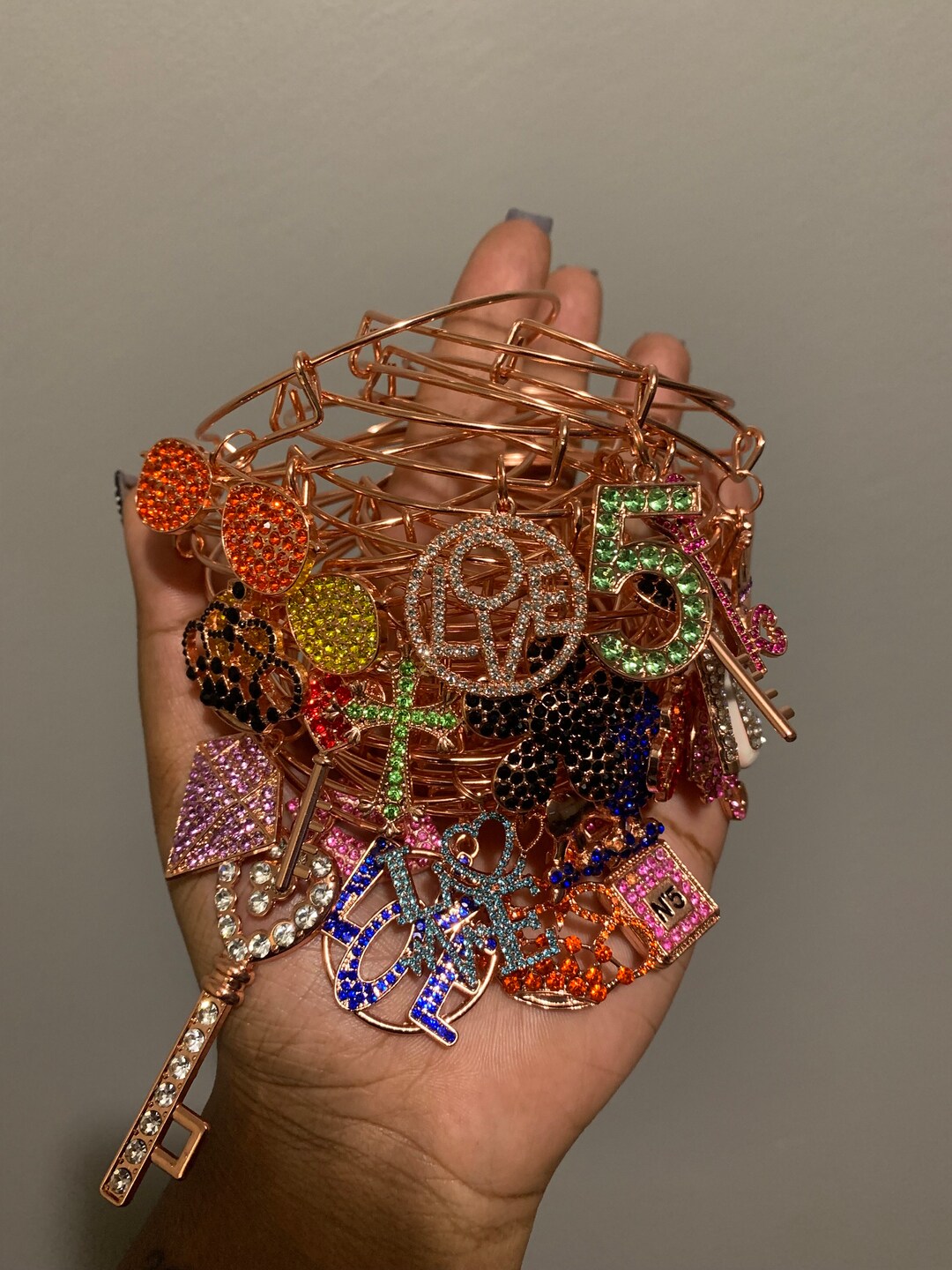 Rose Gold Non Designer Premade Bangles - Etsy