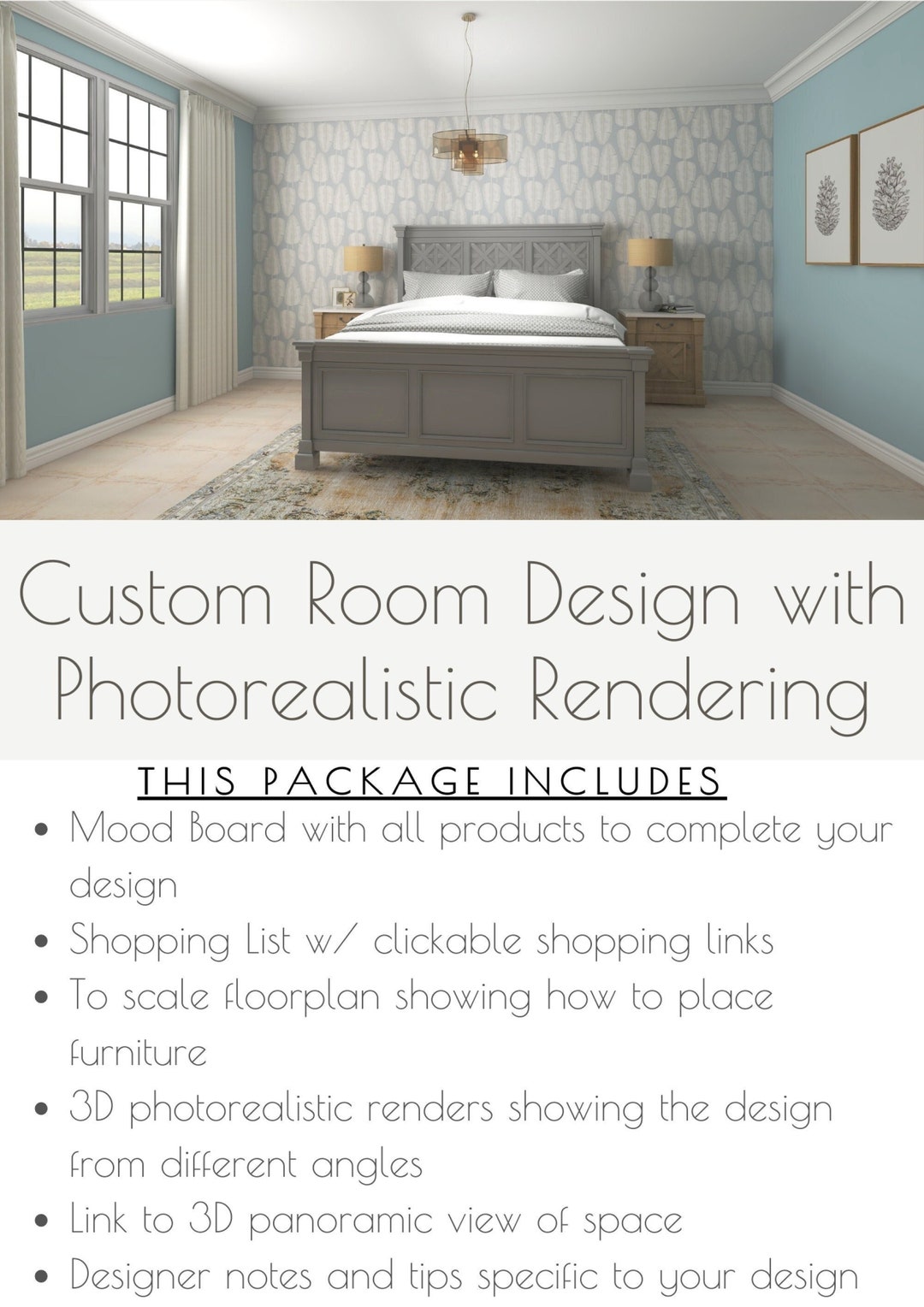 Custom Room Design With Photorealistic Rendering - Etsy