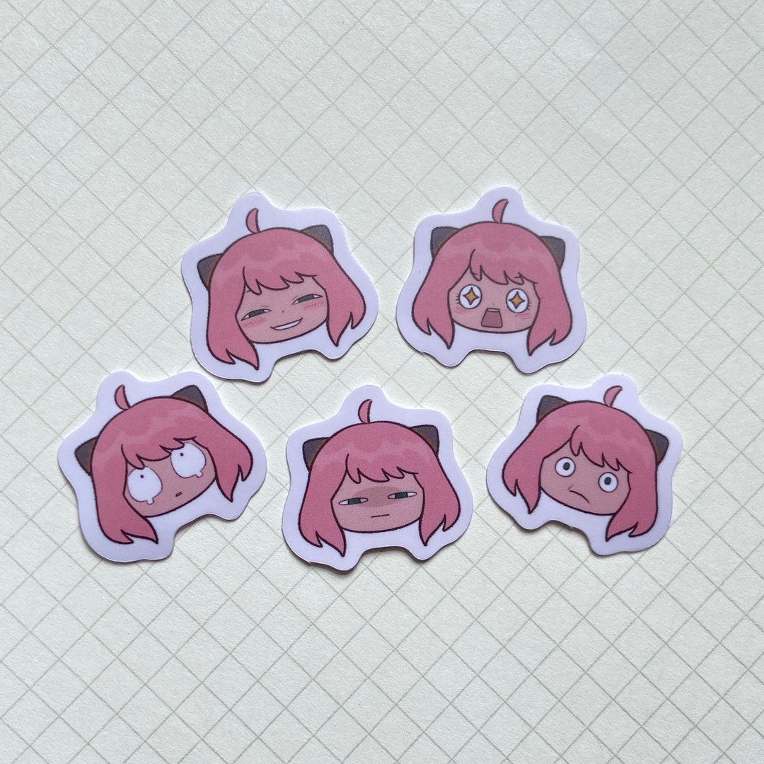 Spyfam Anya Faces (matte Vinyl Sticker Set) - Etsy