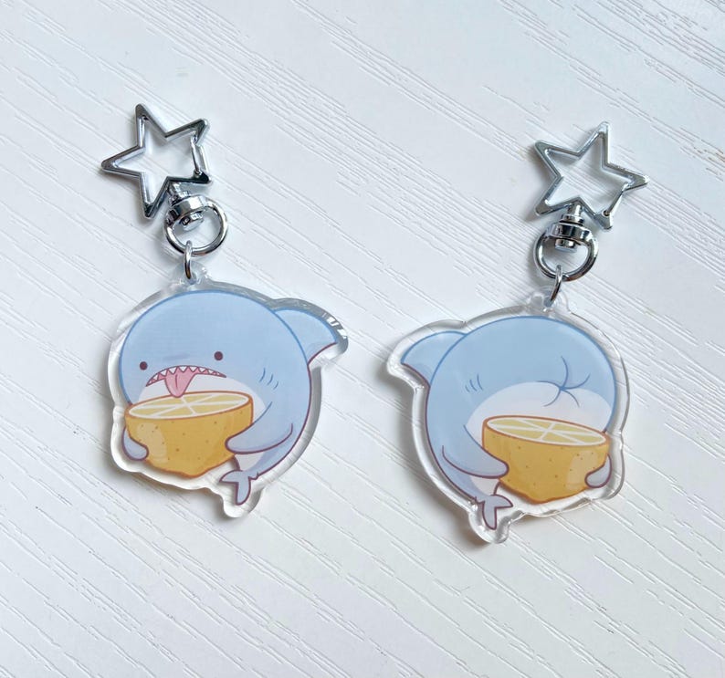 Cute Animal (mostly Sharks) Acrylic Epoxy Keychains - Etsy