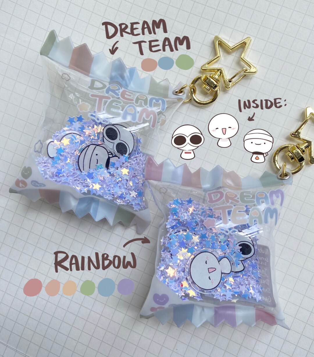 Dream Team Candy Keychains dt/rainbow - Etsy