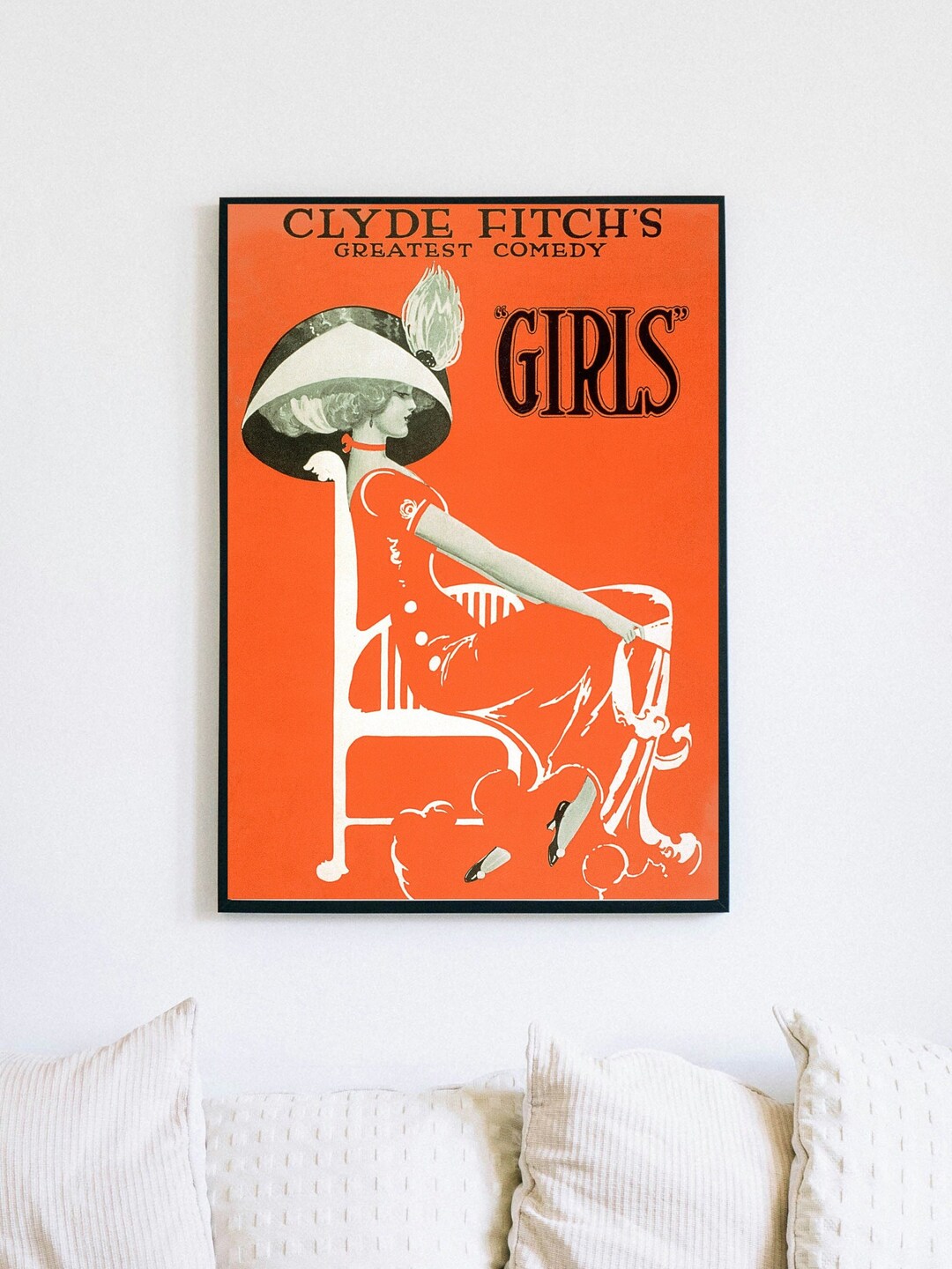 Vintage/ Retro Art Wall Poster - Girls (1865-1909) Chromolithograph by ...