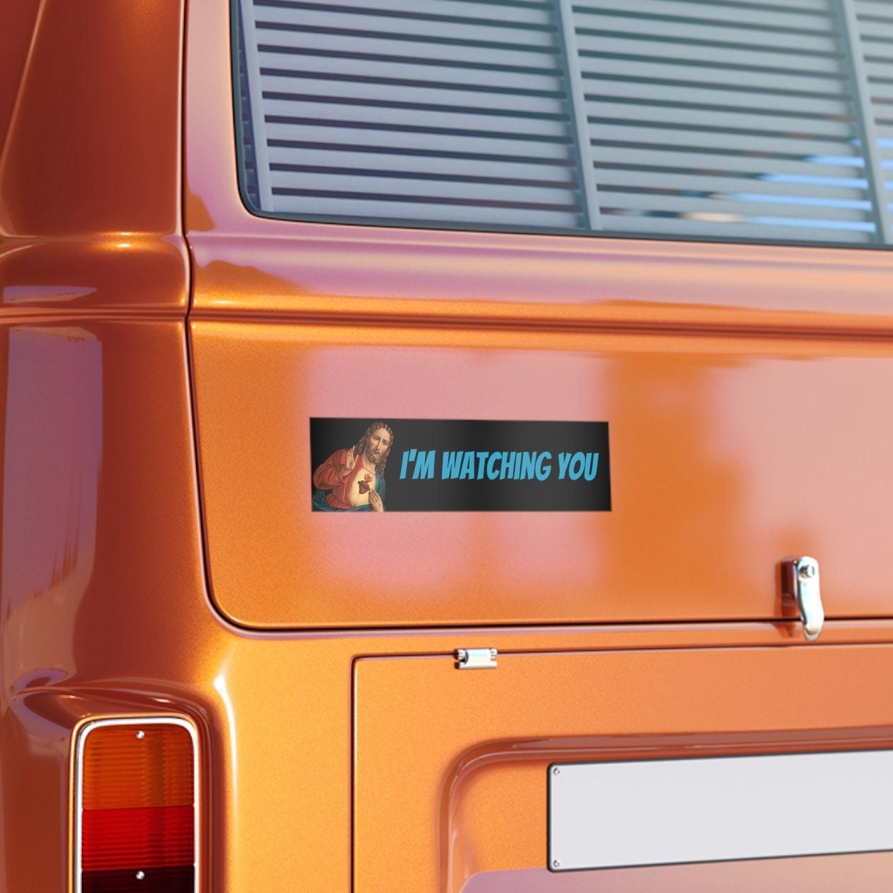 I'm Watching You Jesus Bumper Sticker for Car: Divine Surveillance ...
