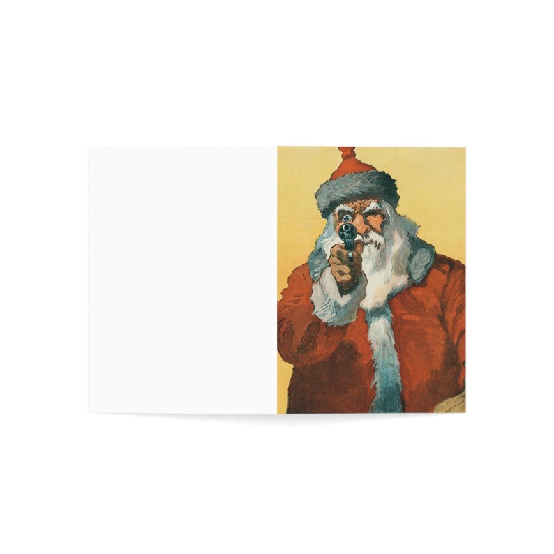 Funny Christmas/ Holiday Cards - Angry Santa - Etsy