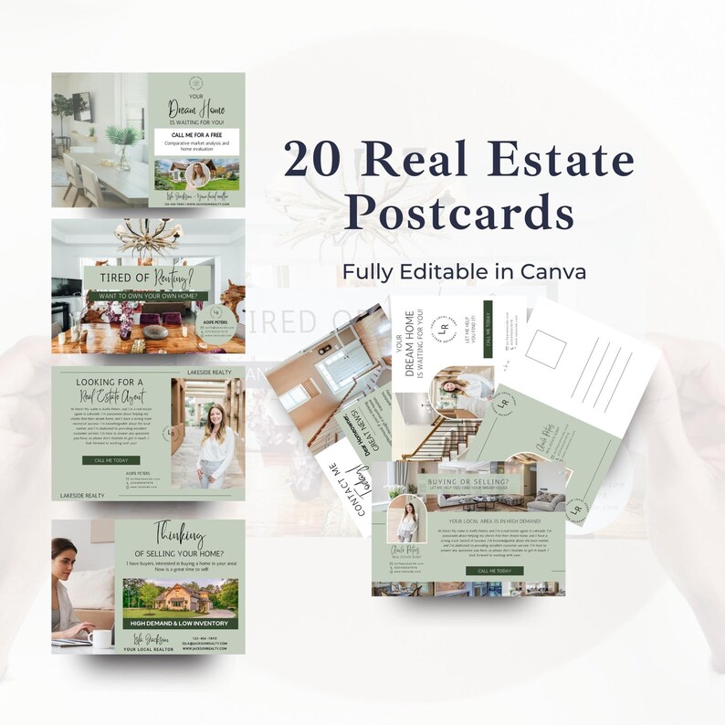Real Estate Postcards Template Canva Realtor Postcard Bundle - Etsy