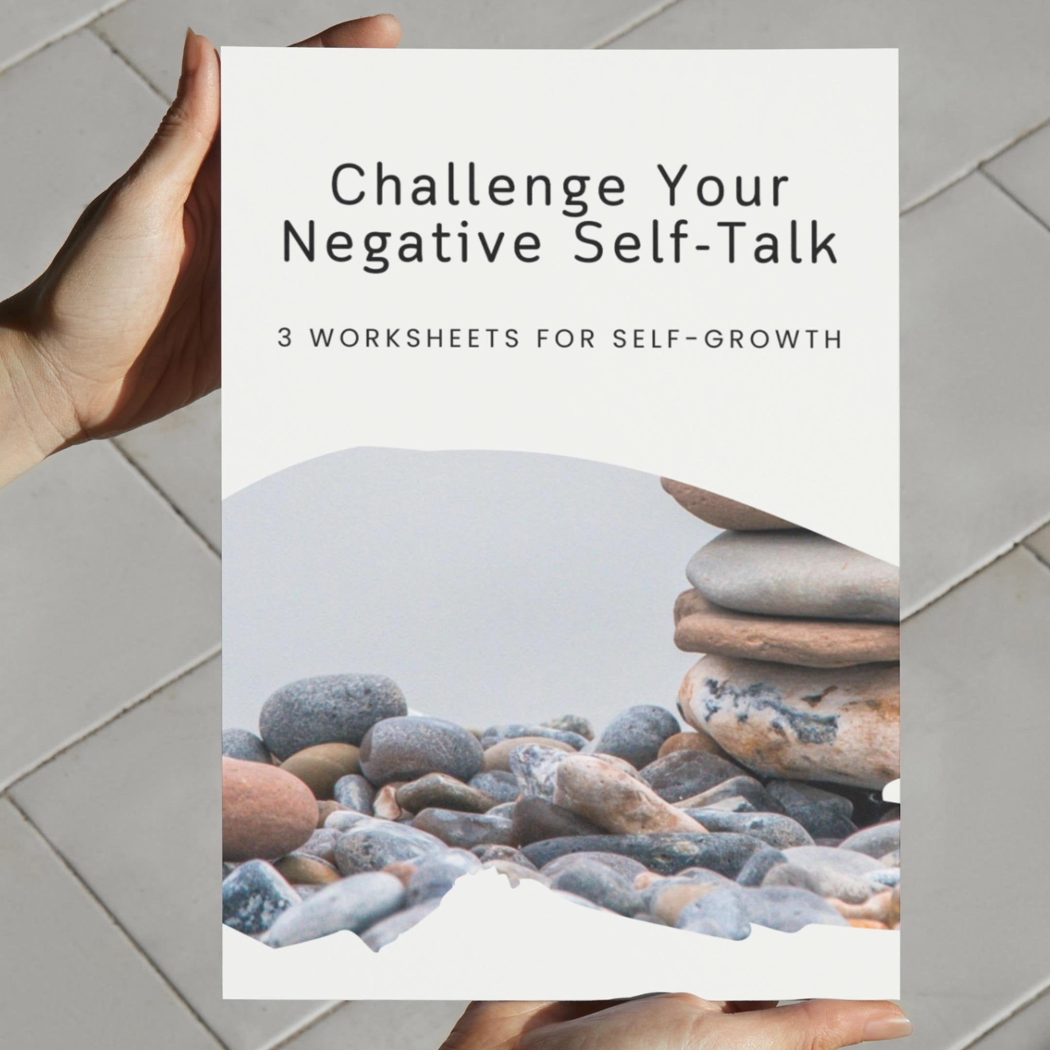 Challenge Your Negative Self-talk Worksheets, INSTANT DOWNLOAD ...