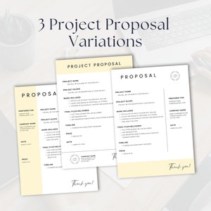 Minimal Proposal Template | Professional, Simple Work Bid | Client ...