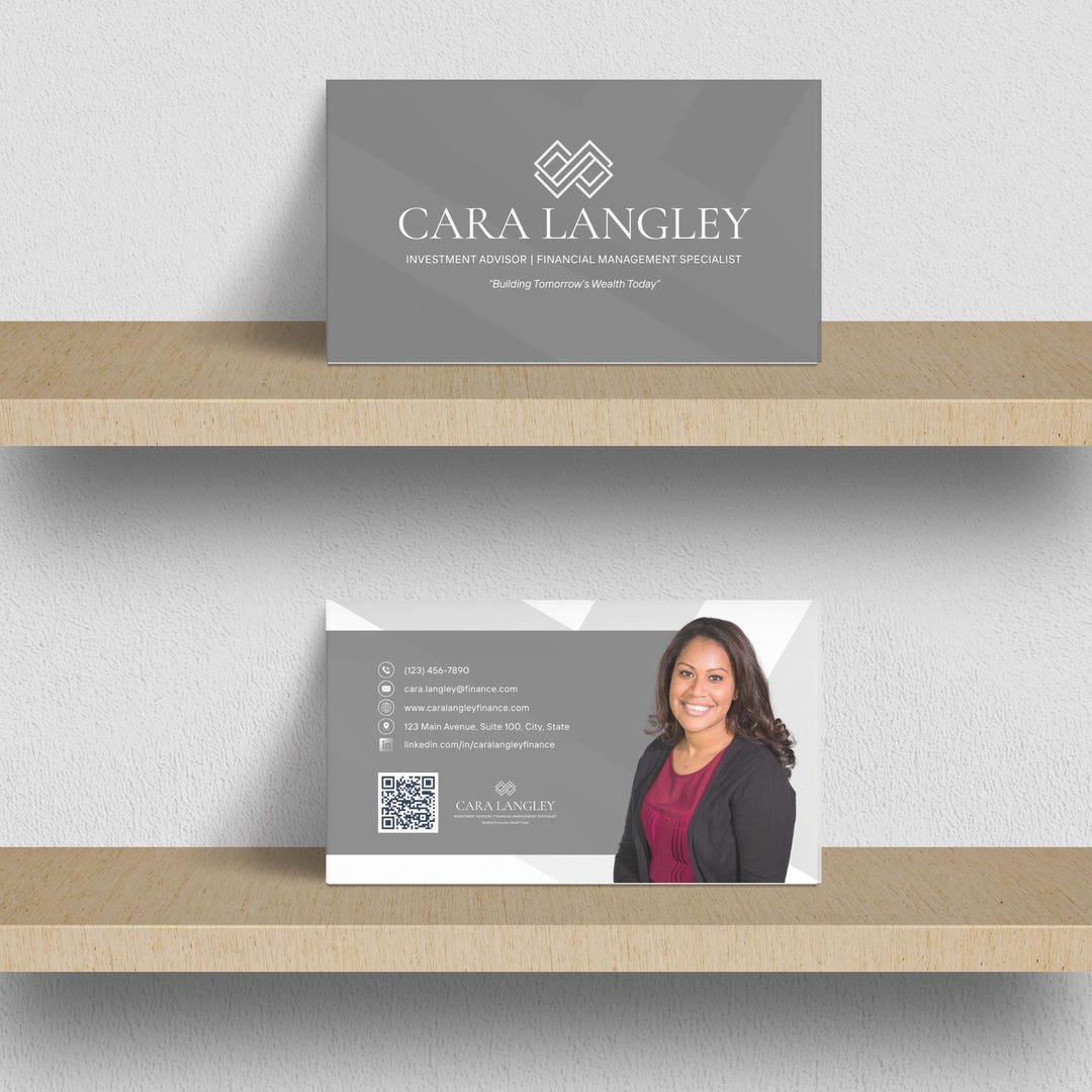 Financial Advisor Business Cards Template, Wealth Manager Professional ...