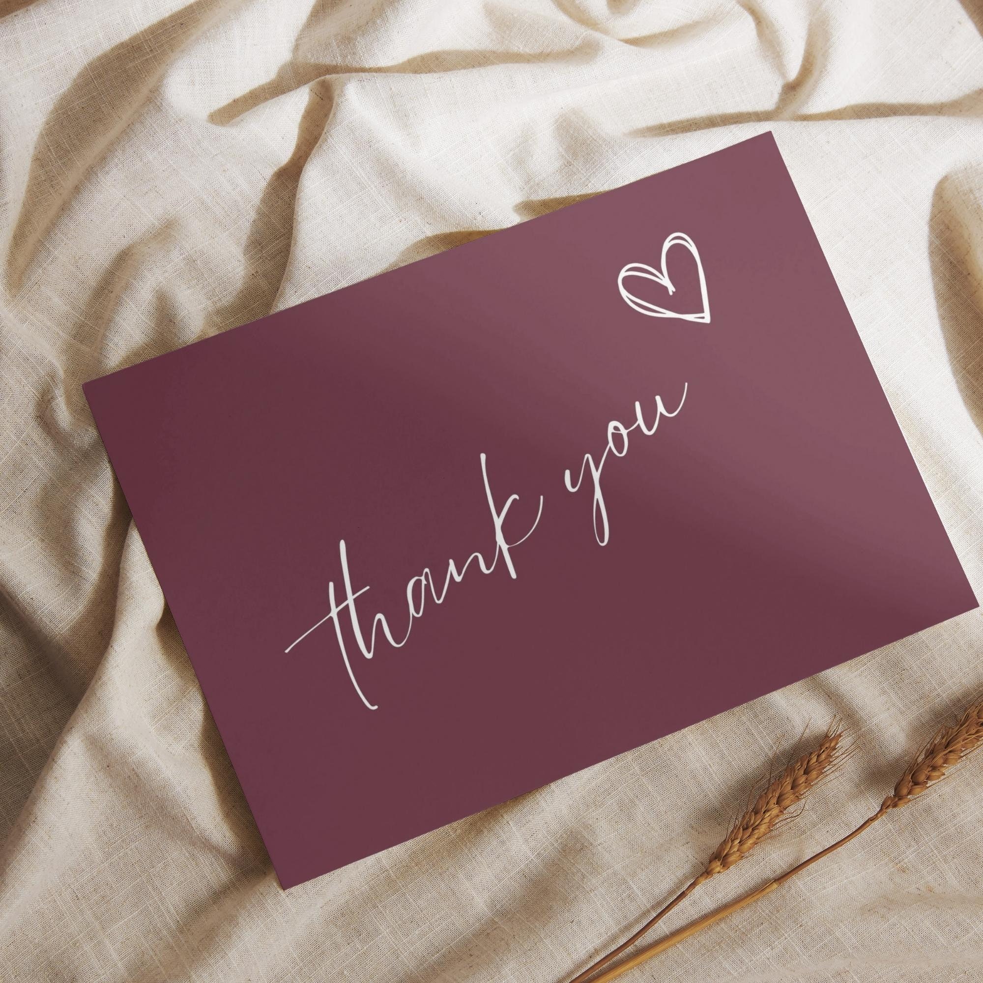 Thank You Card, DIY Marketing Cards Template Design, Thank You for ...
