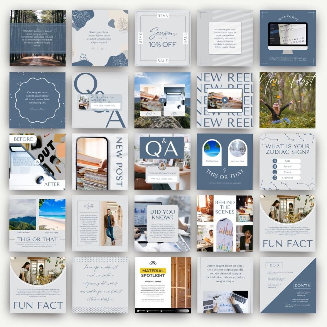 30 Business Instagram Post Templates for Canva | Creative Retail ...