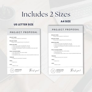 Minimal Proposal Template | Professional Simple Work Bid | Client Brief ...
