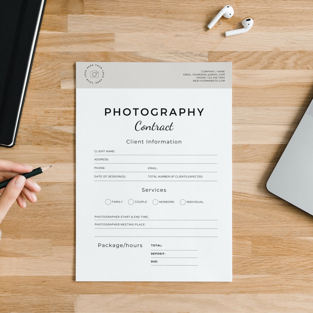 Photography Client Contract Template, Editable Client Agreement for ...