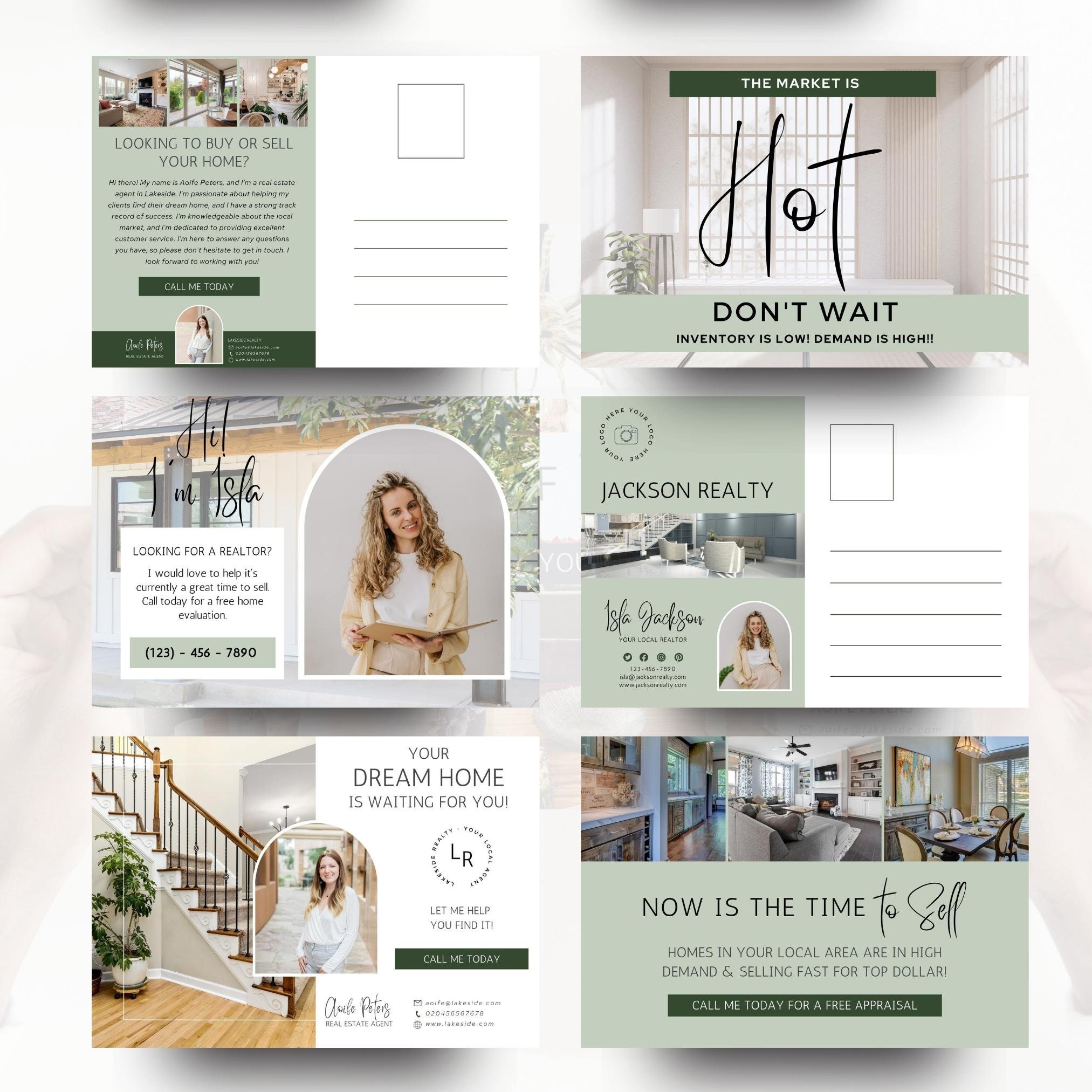 Real Estate Postcards Template Canva Realtor Postcard Bundle - Etsy