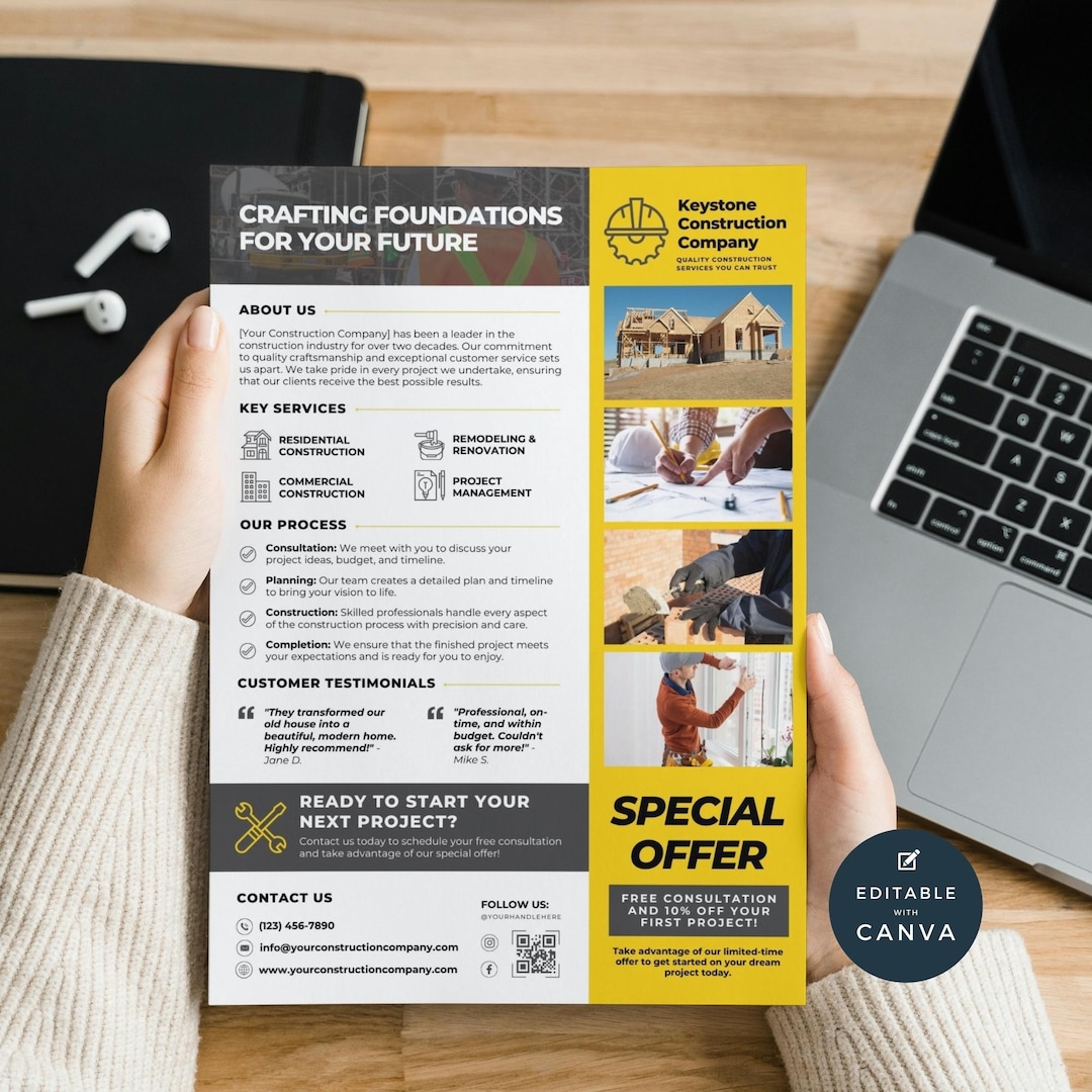 Contractor Flyer | Home Office Renovation Construction Service ...