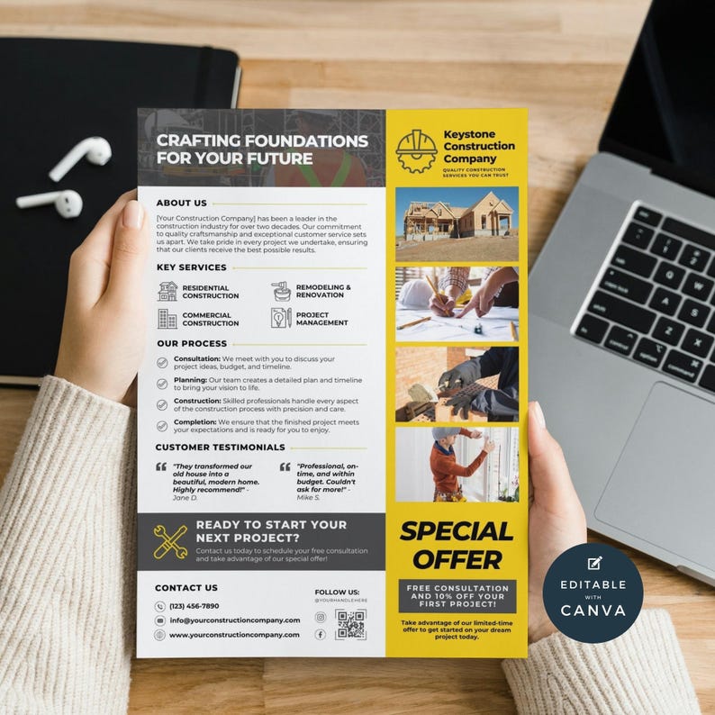 Contractor Flyer | Home Office Renovation Construction Service ...