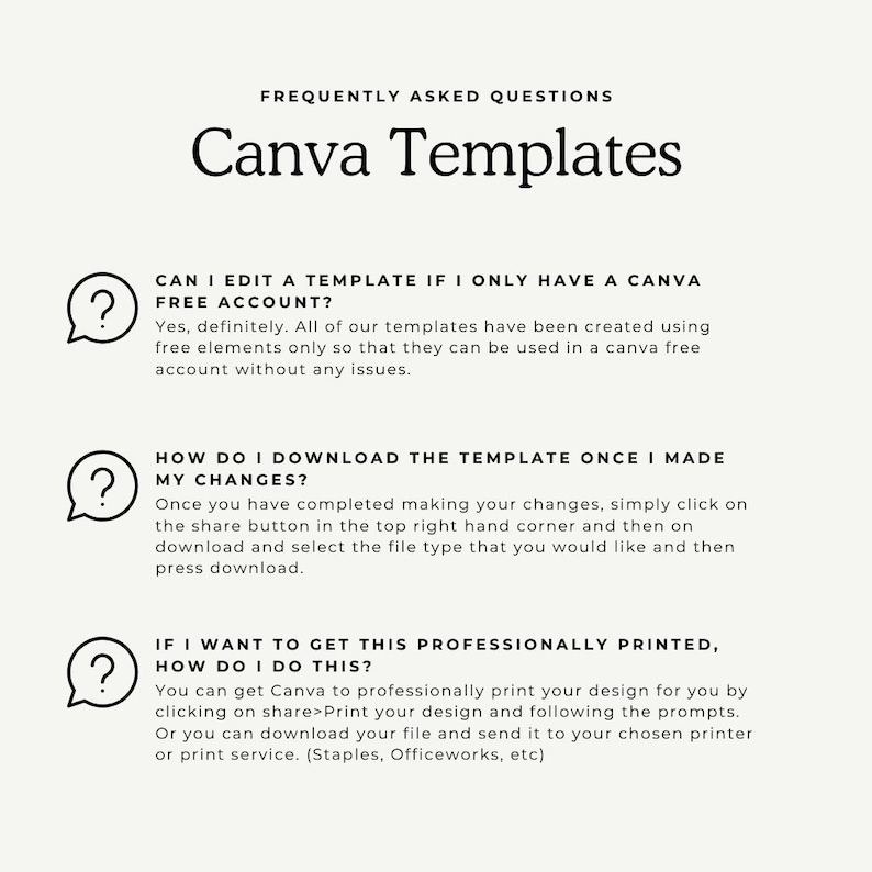 Invoice Template | Editable Canva Form for Small Business (US Letter ...