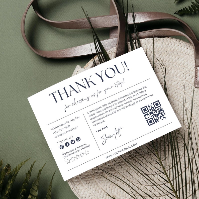 Airbnb Welcome Card With Canva, VRBO Host Hello, Editable Rental ...