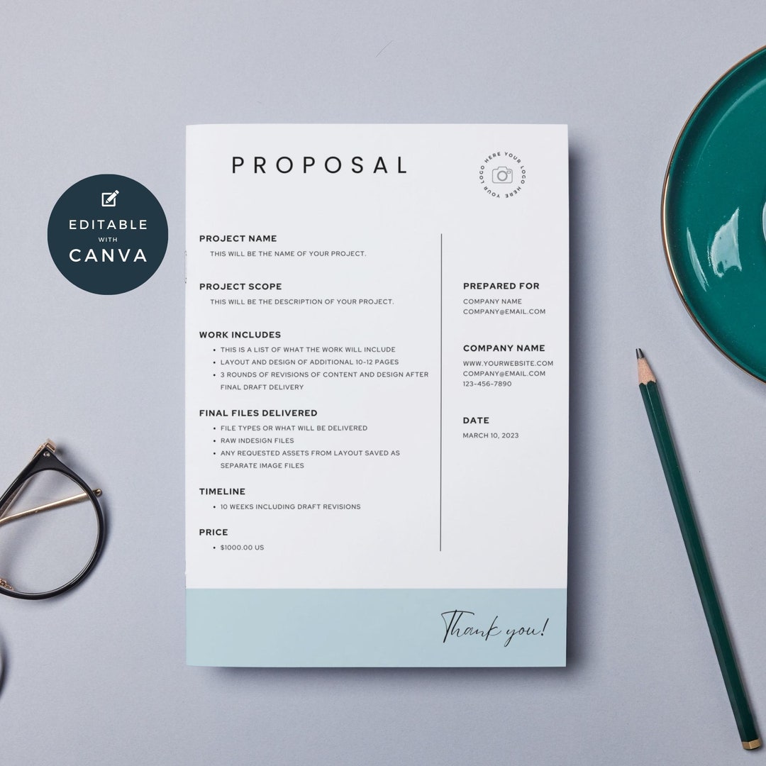 Project Plan Proposal Template | Creative Project Quote | Elegant Work ...