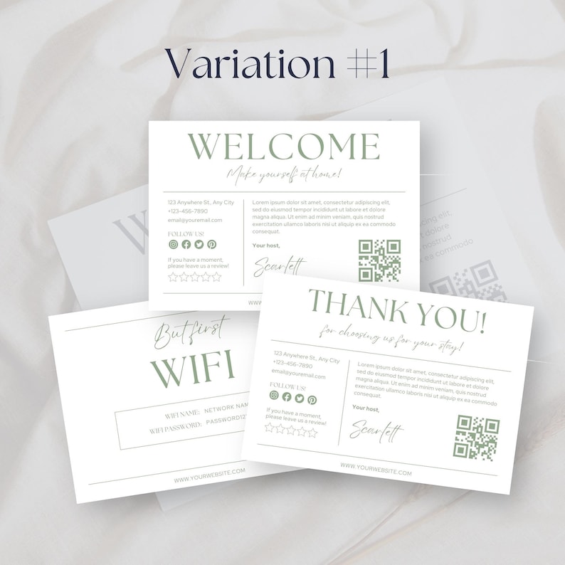 Airbnb Welcome Card Canva, VRBO Host Hello, Editable Rental Template ...