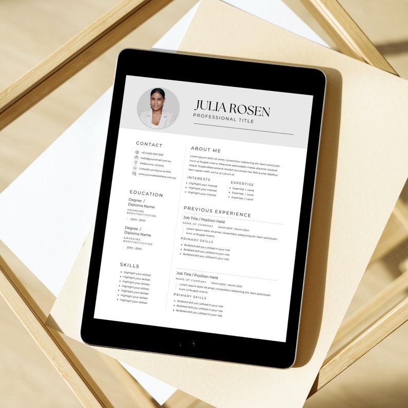 Modern Resume Template Pack, CV Templates Canva, 2 Page, Creative ...