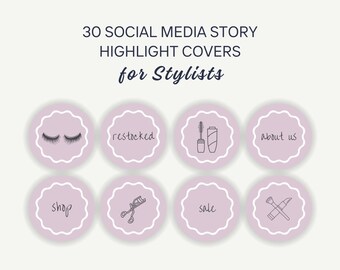 Instagram Highlight Covers for Beauty Hair Makeup Lashes Boutique Wigs ...