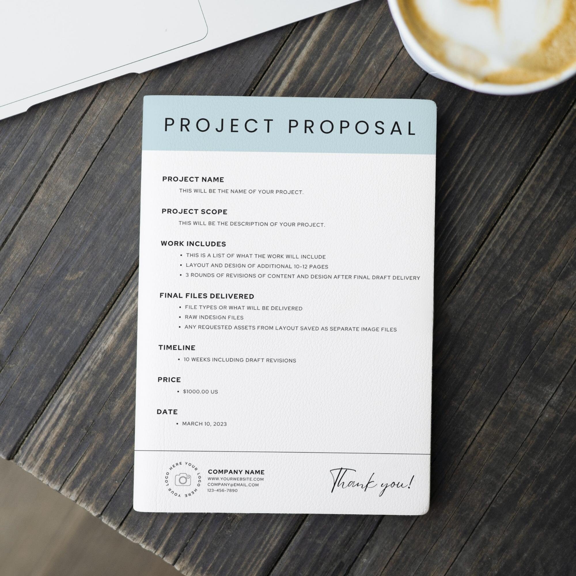 Project Plan Proposal Template | Creative Project Quote | Elegant Work Outline | Minimal Design ...