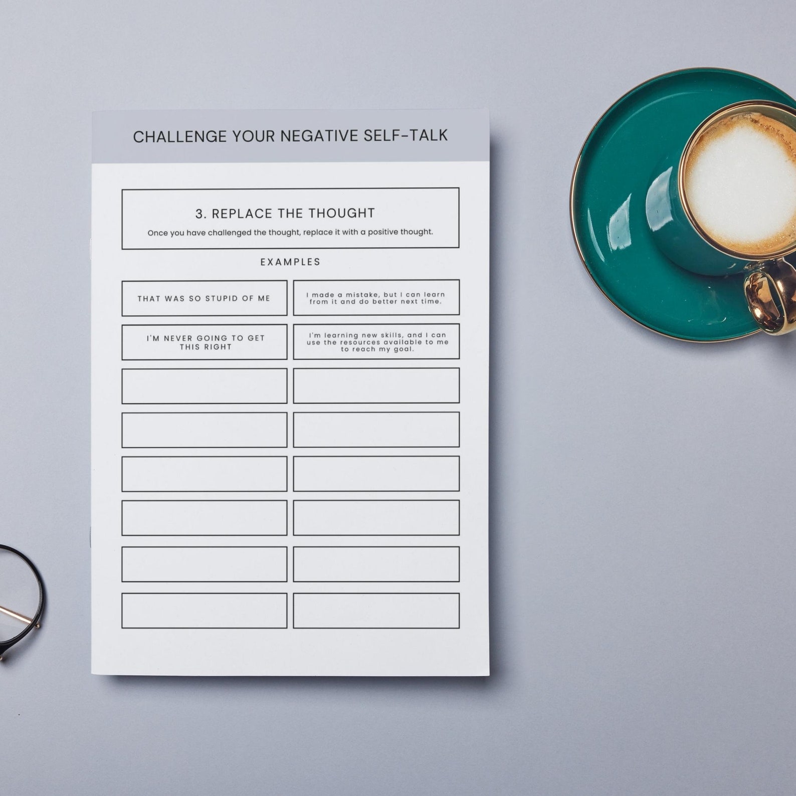 Challenge Your Negative Self-talk Worksheets, INSTANT DOWNLOAD ...