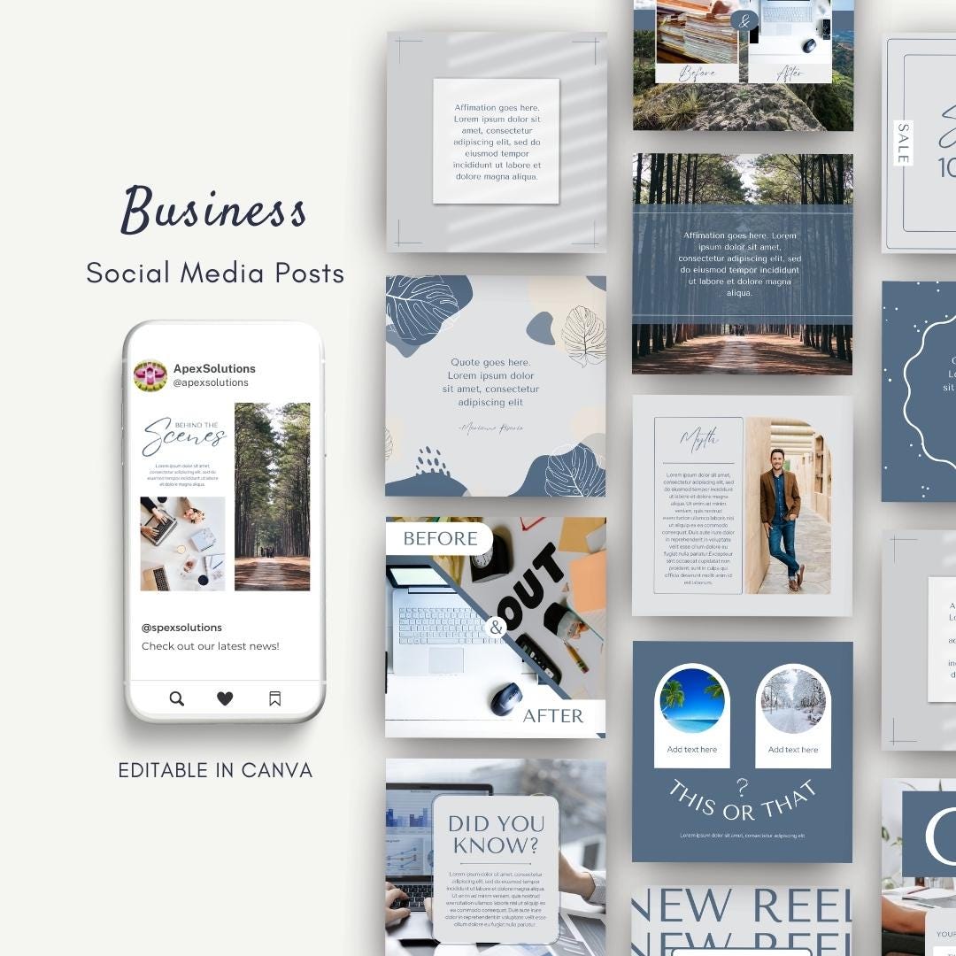 30 Business Instagram Post Templates for Canva | Creative Retail ...