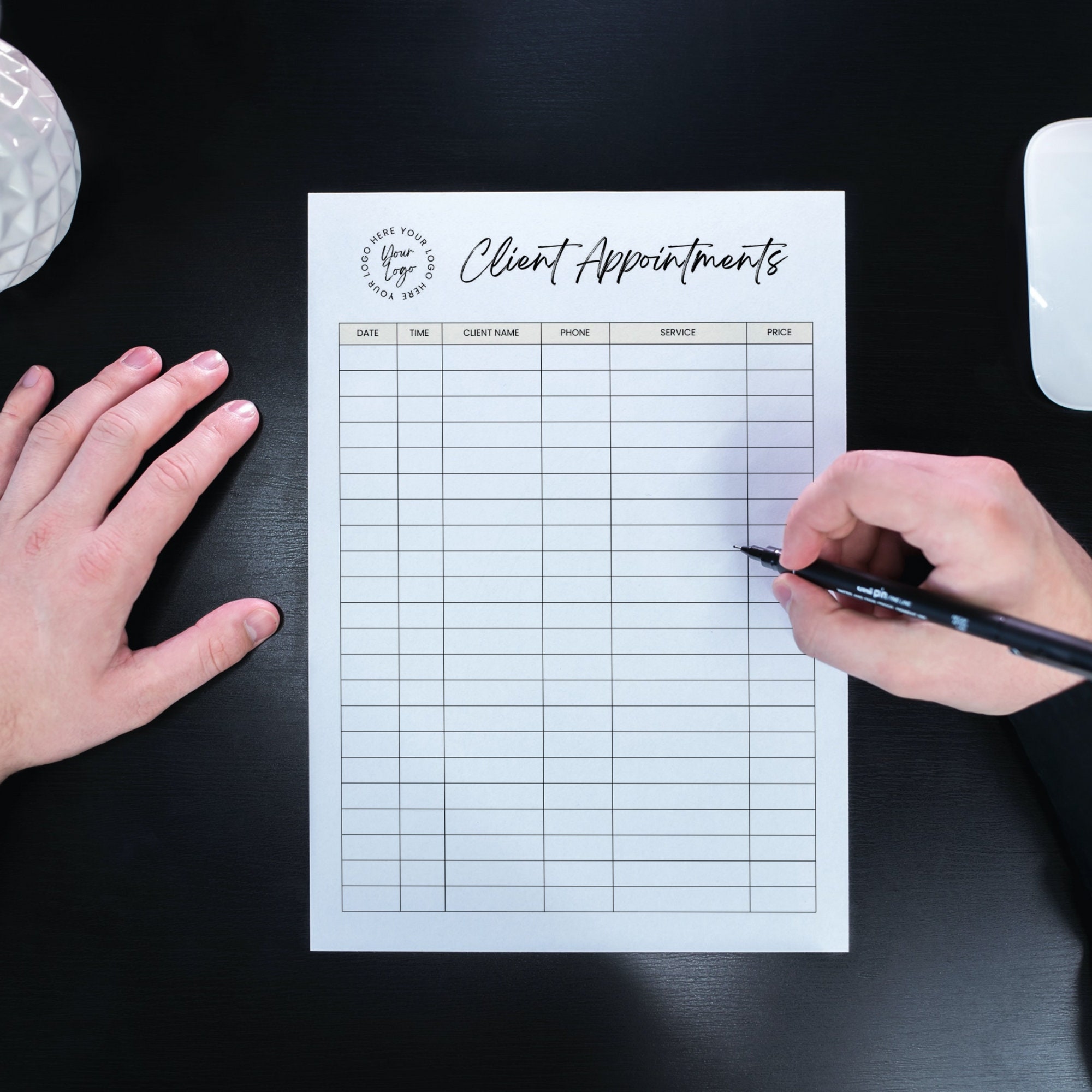 Salon Client Appointment Tracker | Service Record Sheet | Printable ...