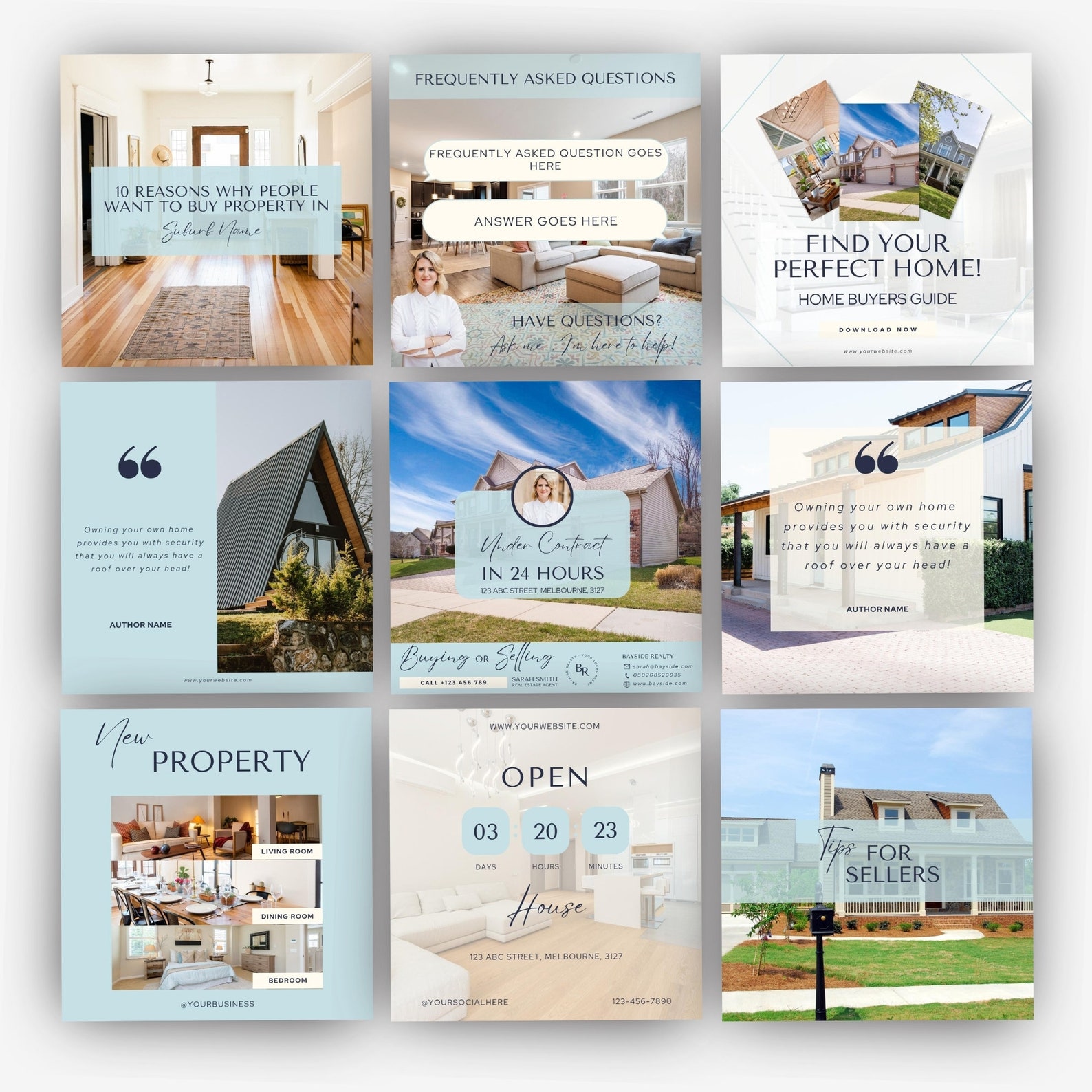Real Estate Instagram Posts Modern | 50 Realtor IG Posts With Captions ...