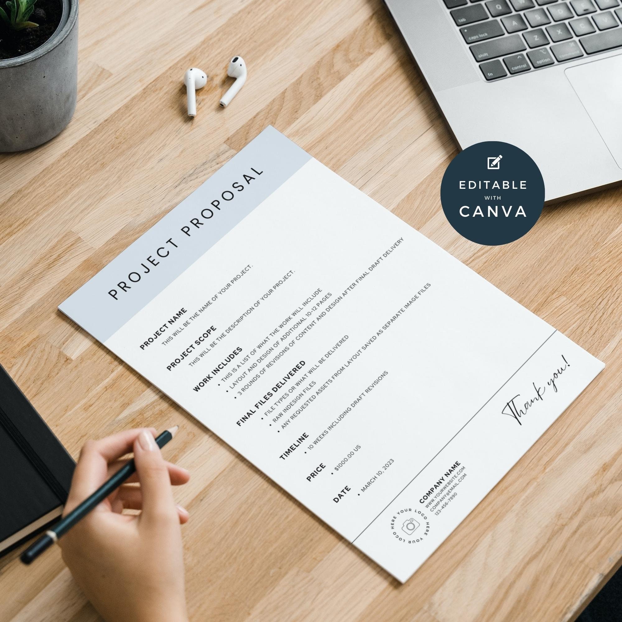 Project Plan Proposal Template Creative Project Quote Elegant Work ...