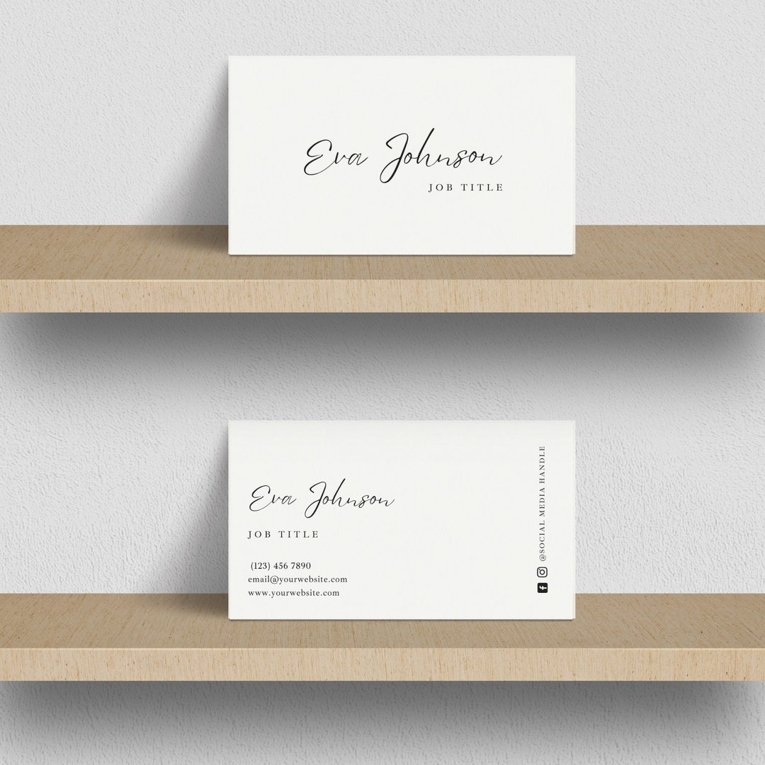 Editable Business Card Canva Instant Download Print Yourself Contact ...