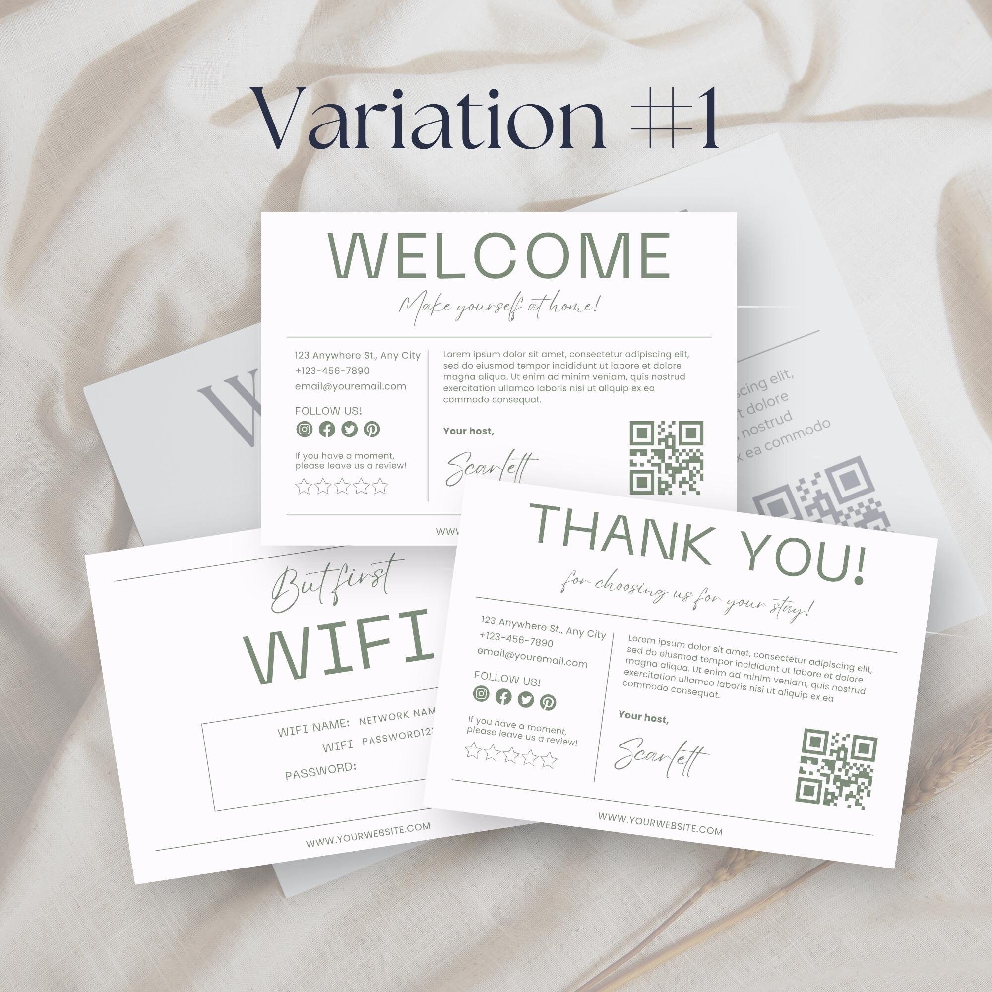 Airbnb Welcome Card Canva, VRBO Host Hello, Editable Rental Template ...