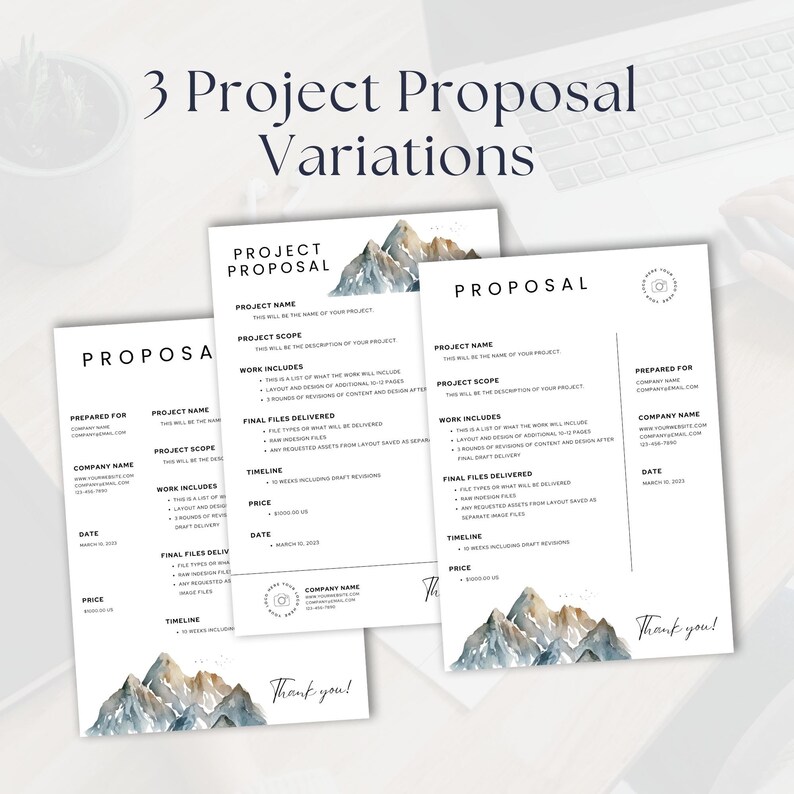 Project Plan Proposal Template Creative Project Quote - Etsy