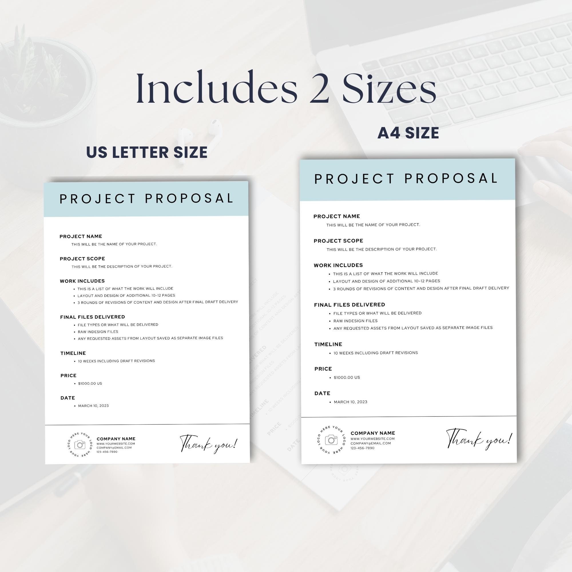 Project Plan Proposal Template | Creative Project Quote | Elegant Work ...