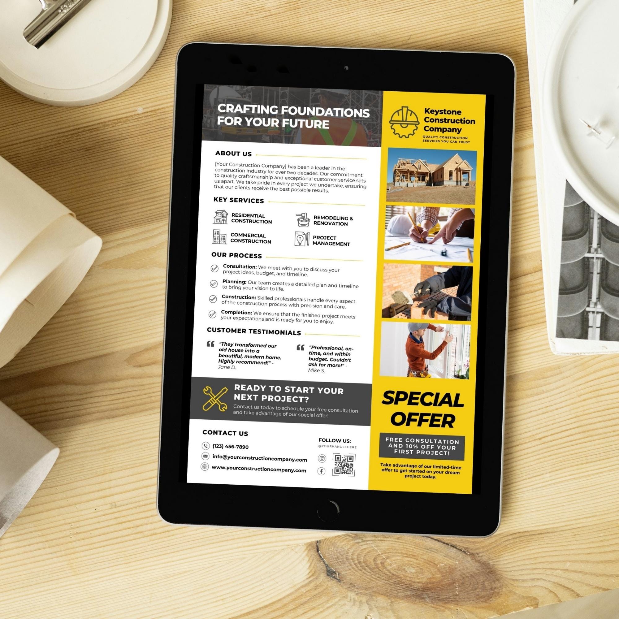 Contractor Flyer | Home Office Renovation Construction Service ...