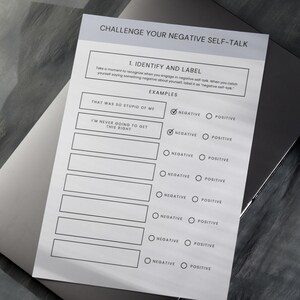Challenge Your Negative Self-talk Worksheets, INSTANT DOWNLOAD ...