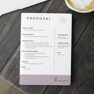 Project Plan Proposal Template | Creative Project Quote | Elegant Work ...