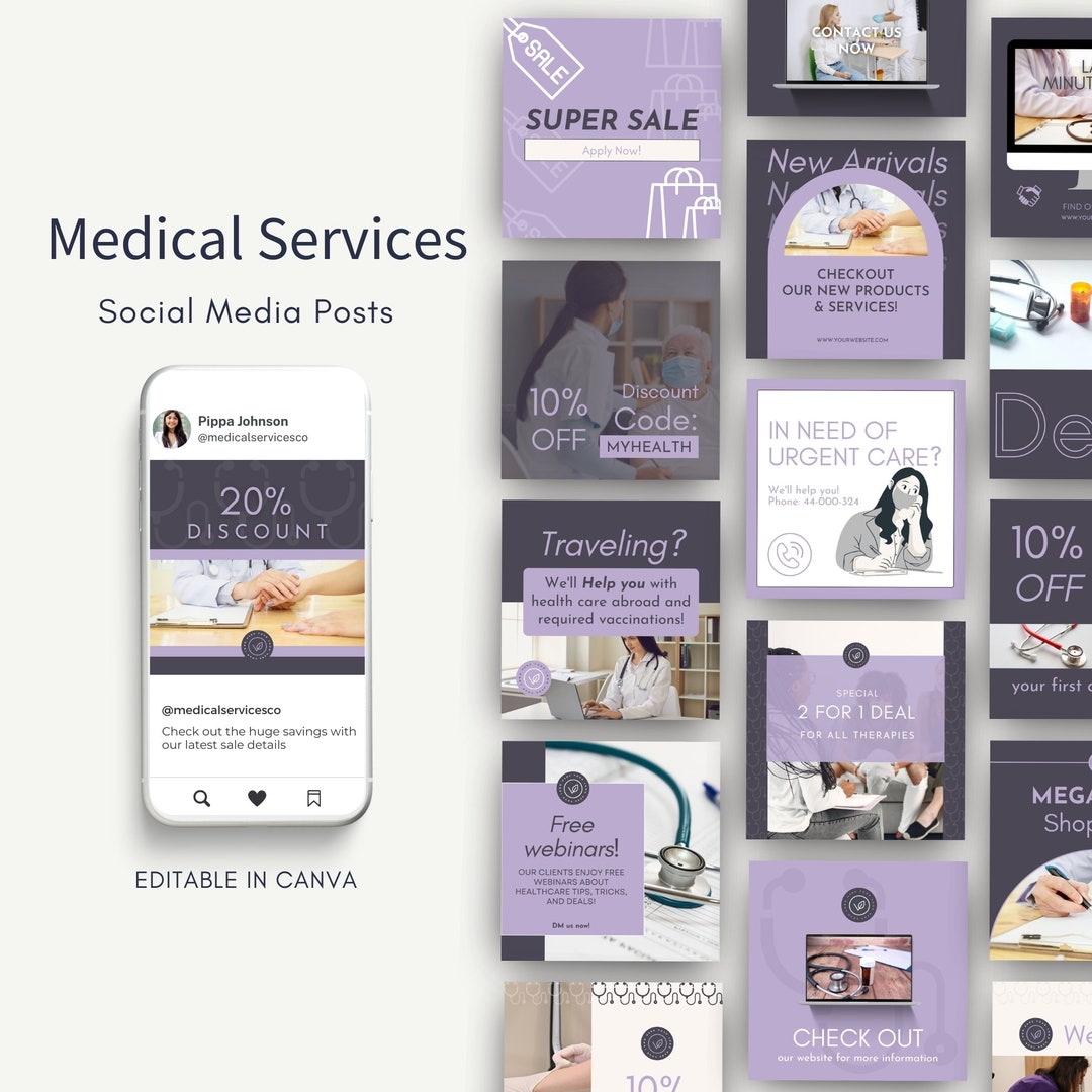 Medical Instagram Templates, Healthcare Social Media, Medicine Doctor ...