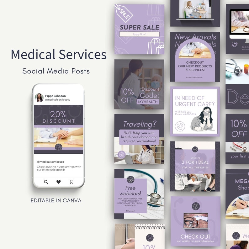 Medical Instagram Templates, Healthcare Social Media, Medicine Doctor ...