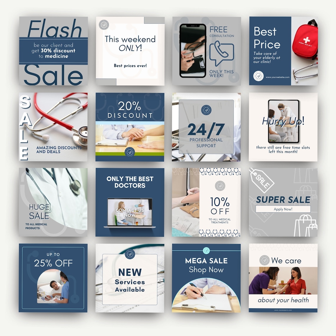 Medical Instagram Templates, Healthcare Social Media, Medicine Doctor ...