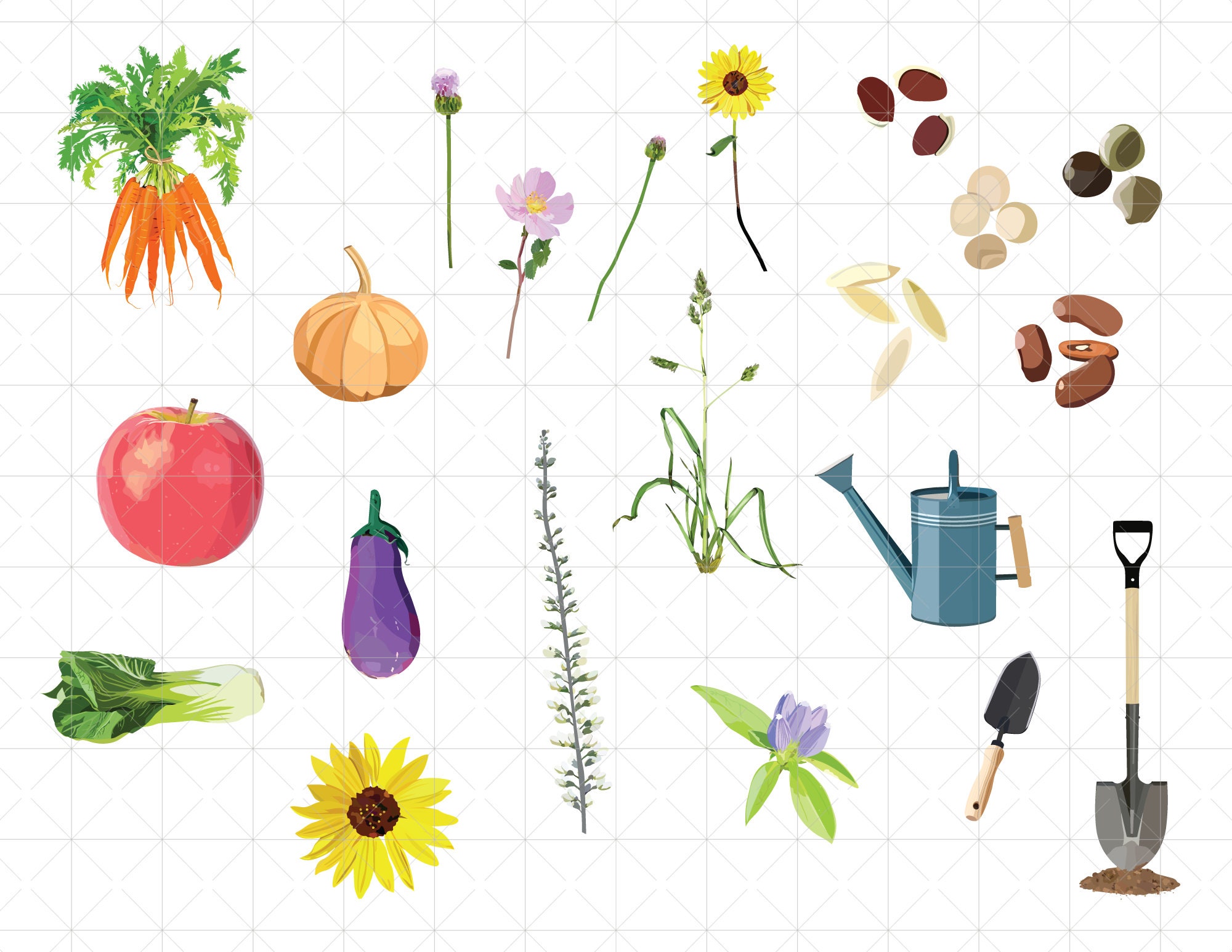 On the Farm Animal Clipart Set - Etsy