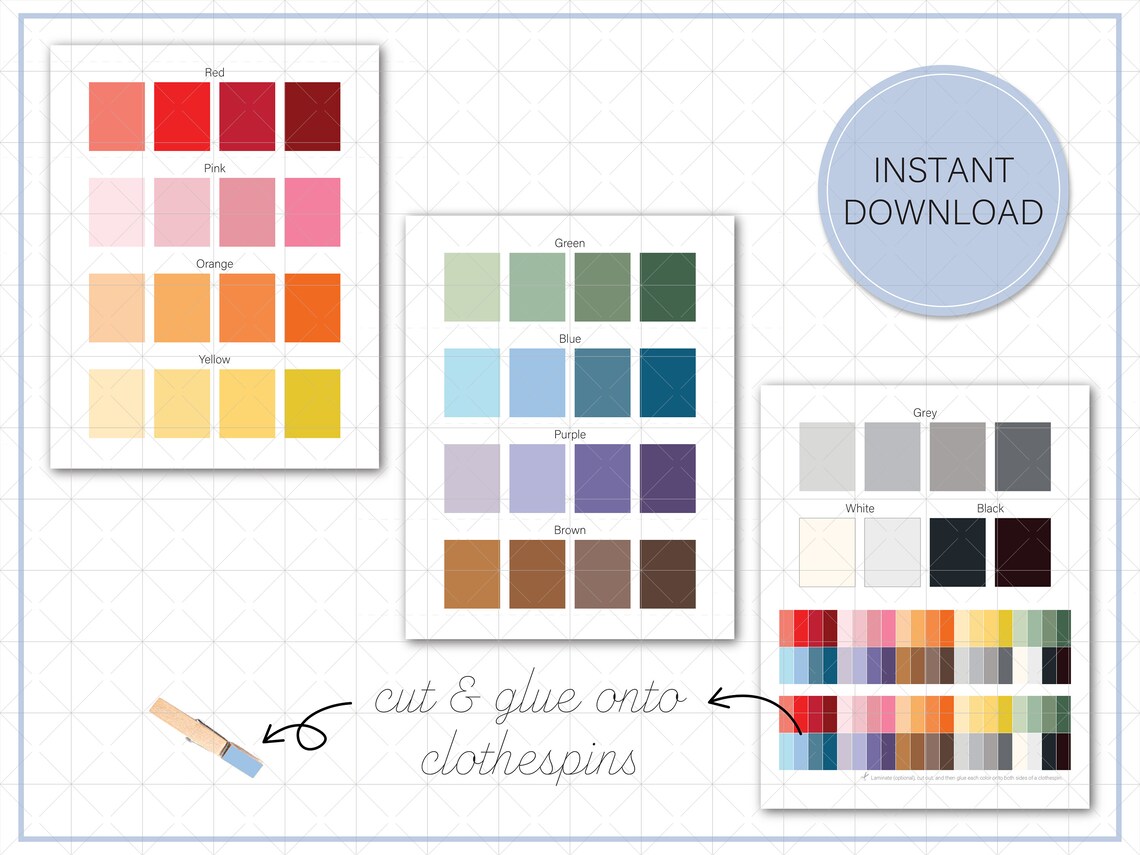 Color Matching & Sorting Activity With Clothespins | Fine Motor Skills ...