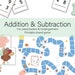 Addition and Subtraction Kids Board Game | Printable At-home Preschool ...