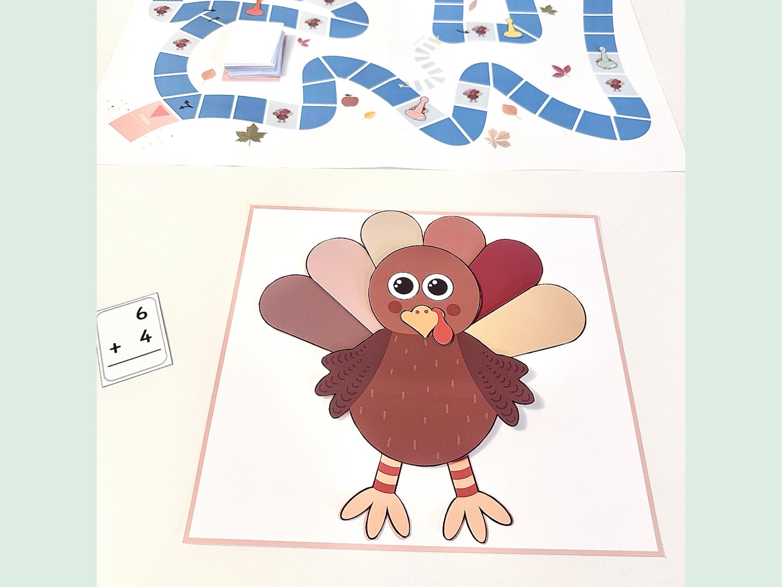 Addition and Subtraction Kids Board Game | Printable At-home Preschool ...