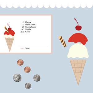 Ice Cream Shop Printable: Dramatic Play & Counting Coins (digital ...