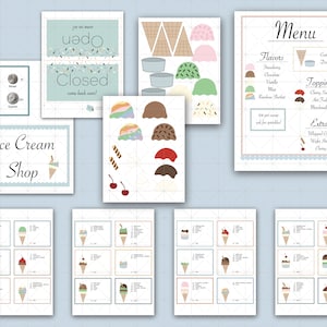 Ice Cream Shop Printable: Dramatic Play & Counting Coins (digital ...