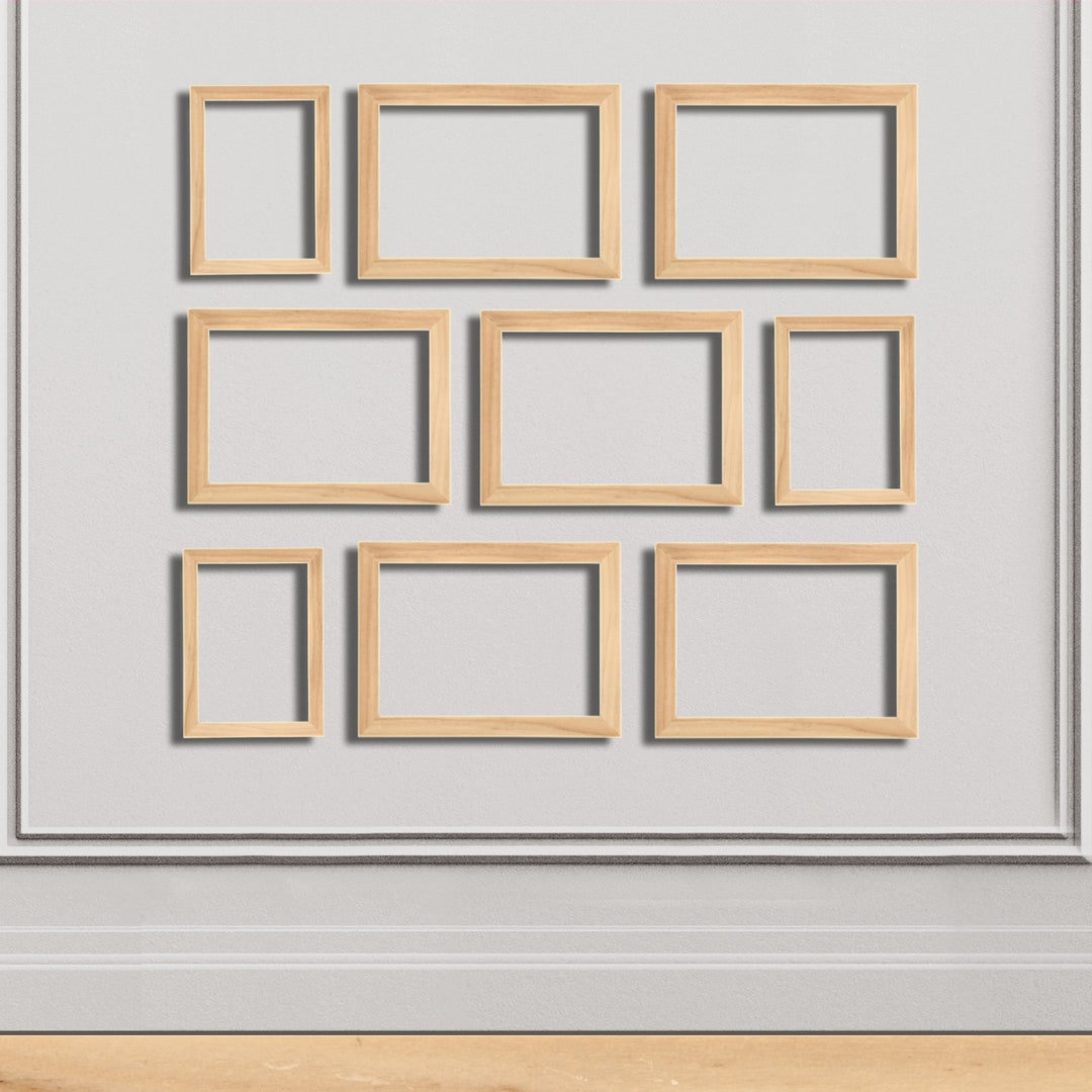 9 Frame Template, 9 Image Template, Digital Mockup Bundle, 9 Pic ...