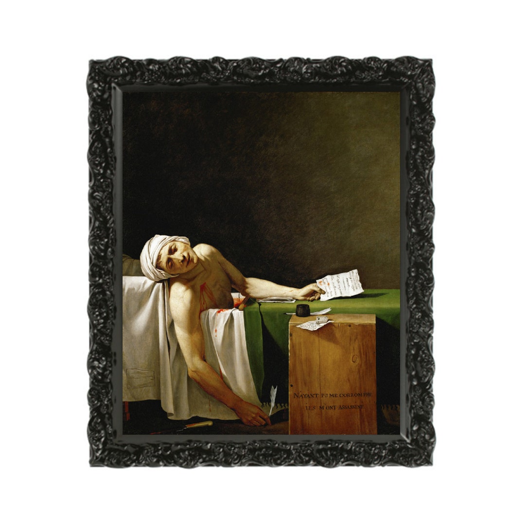 The Death of Marat, Vintage Sad Art, Classical Art Digital Download ...