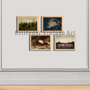 Dark Academia Gallery Wall Art Set | Vintage Halloween Decor | Moody ...